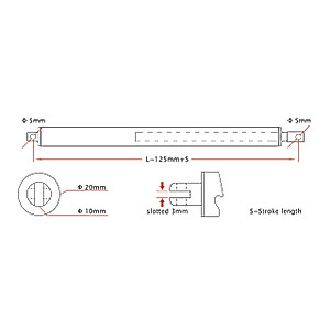 SOViK 12V DC Micro Linear Actuator 2 inch Stroke Max Force 22lbs Speed 0.5"/sec Tube Diameter 0.8" Internal Limit Switch