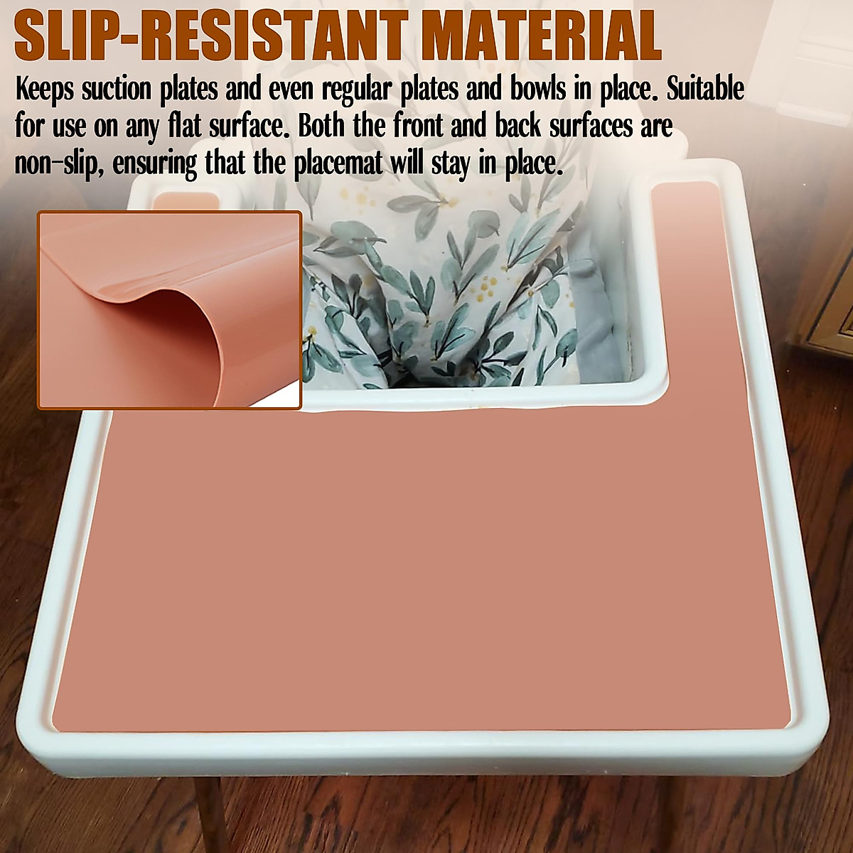 LuQiBabe (2-Pack, Red & Green) High Chair Placemat Compatible with IKEA Antilop Baby High Chair Food-Grade Silicone Placemat for IKEA Antilop Accessories High Chair Placemat for Babies, Toddlers