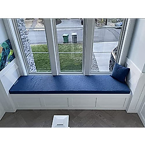 SXROMDA Custom Size Bench Cushion, Personalized Indoor and Outdoor Furniture Seat Cushion, Outdoor Garden Patio Furniture Cushion, Long Chair Seat Pad, 45D Sponge Filling, 2/3/4