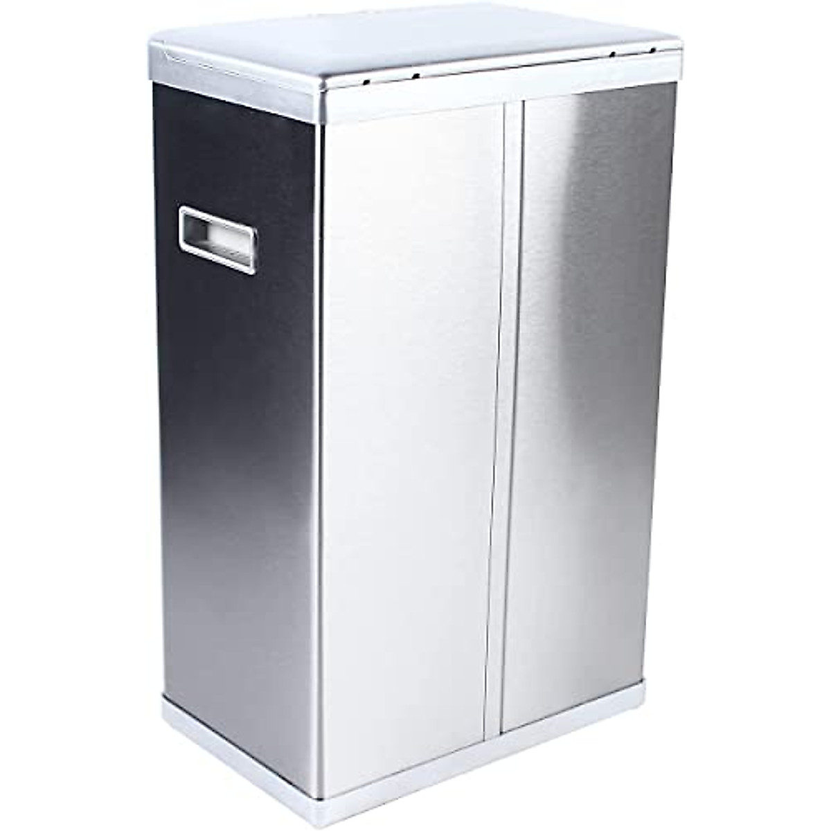 DNYSYSJ Stainless Steel Rice Dispenser, Automatic Rice Container Storage Box Countertop Rice Organization Food Dispenser for Home Kitchen (15KG Capacity, Silver)