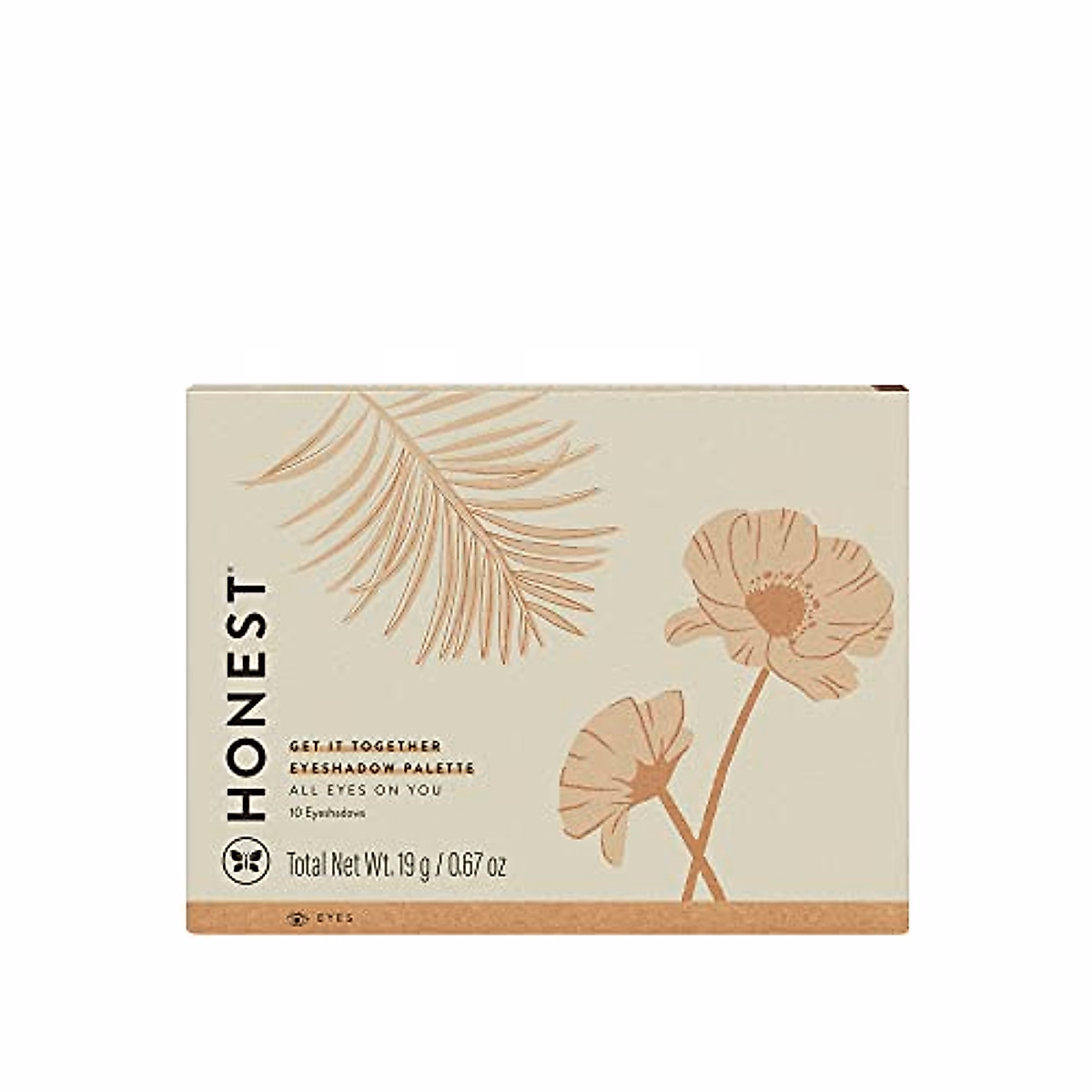 Honest Beauty Get It Together Eyeshadow Palette with 10 Pigment-Rich Shades | Dermatologist Tested + Cruelty Free | 0.67 oz.