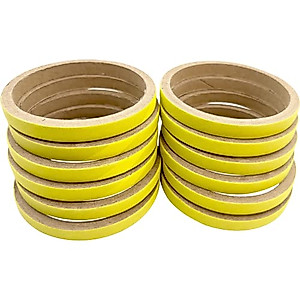 Mandarin Bird Toys by M&M - 8004 Pk12 3.5 Inch Skinny Yellow Donut, Colorful Cardboard Classic Chew Bird Foot Toys, Lots of Shreddable Layers, Add to Toys, Great for Medium to Large Size Pets