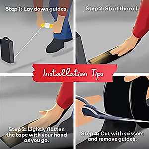 XFasten Vinyl Floor Tape 2 Inch x 36 Yards 6 Mils Gym Floor Tape 2 Inch | Court Marking Tape Outdoor 2 Floor Tape for Gymnasium Classroom | Floor Marking Tape Black Tape | Vinyl Tape Dancefloor Tape