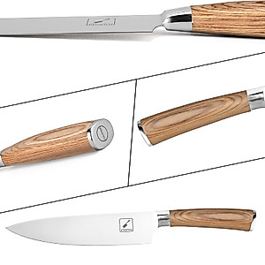 imarku Chef Knife - Pro Kitchen Knife 8 Inch Chef's Knives Japanese SUS440A Stainless Steel Sharp Paring Knife with Ergonomic Handle, Golden handle, Christmas Gifts for Women Men