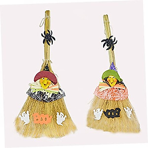 MUSISALY 1 Pc Witch Decor Halloween Props Witch Broom Halloween Decor Halloween Witches Broom Cosplay Party Favor Miracle Broom Costume Decoration Prop Wooden Performance Props Clothing