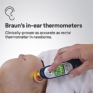 Braun ThermoScan 7 Digital Ear Thermometer, Family Care App Compatible, Age Precision Technology, Color-Coded Digital Display, Baby and Infant Friendly, No. 1 Brand Recommended by Pediatricians