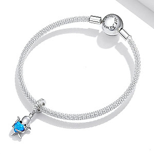 Octopus Charm 925 Sterling Silver Sea Turtle Charm Fish Charm Starfish Charm Ocean Charm for Pandora Charm Bracelet (Octopus)