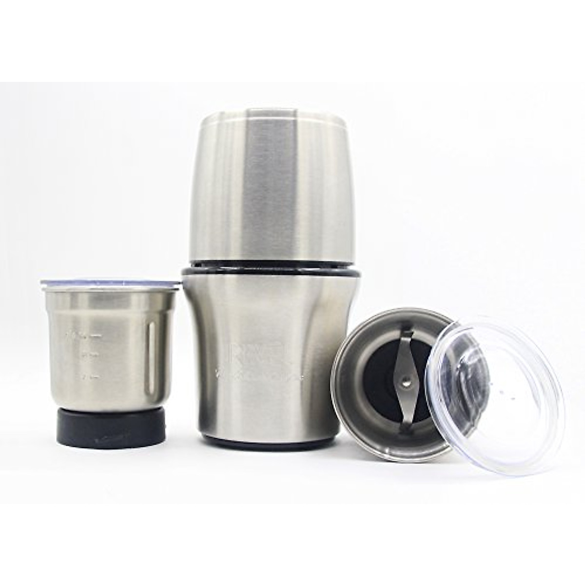 Revel CCM103 Stainless Steel Wet and Dry Coffee/Spice/Chutney Grinder with Two Bowls, Silver