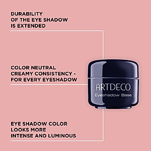 ARTDECO Eyeshadow Base - improves eye shadow staying power & prevents creasing - creamy consistency - neutral tones - shimmering - eyeshadows appear more intense - eye makeup - vegan - 0.16 Fl Oz