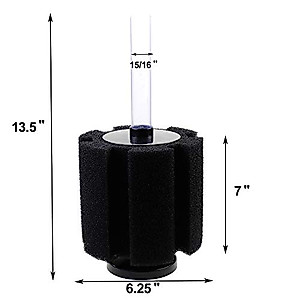 AQUANEAT Aquarium X Large Bio Sponge Filter Breeding Fry Fish Tank (X Large up to 150Gal)