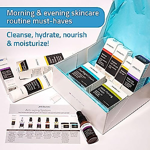Hyaluronic Acid,Vitamin C Face Serum, Anti Aging Serum, Cleanser, Toner, Eye Gel, Neck & Face Cream, Skincare Kits for Women & Men, Skin Care Kit 8-Piece Skin Care Set by YEOUTH