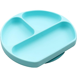 Silikong Suction Plate for Toddlers | BPA Free, 100% Food-Grade Silicone | Microwave, Dishwasher and Oven Safe | Stay Put Divided Baby Feeding Plates