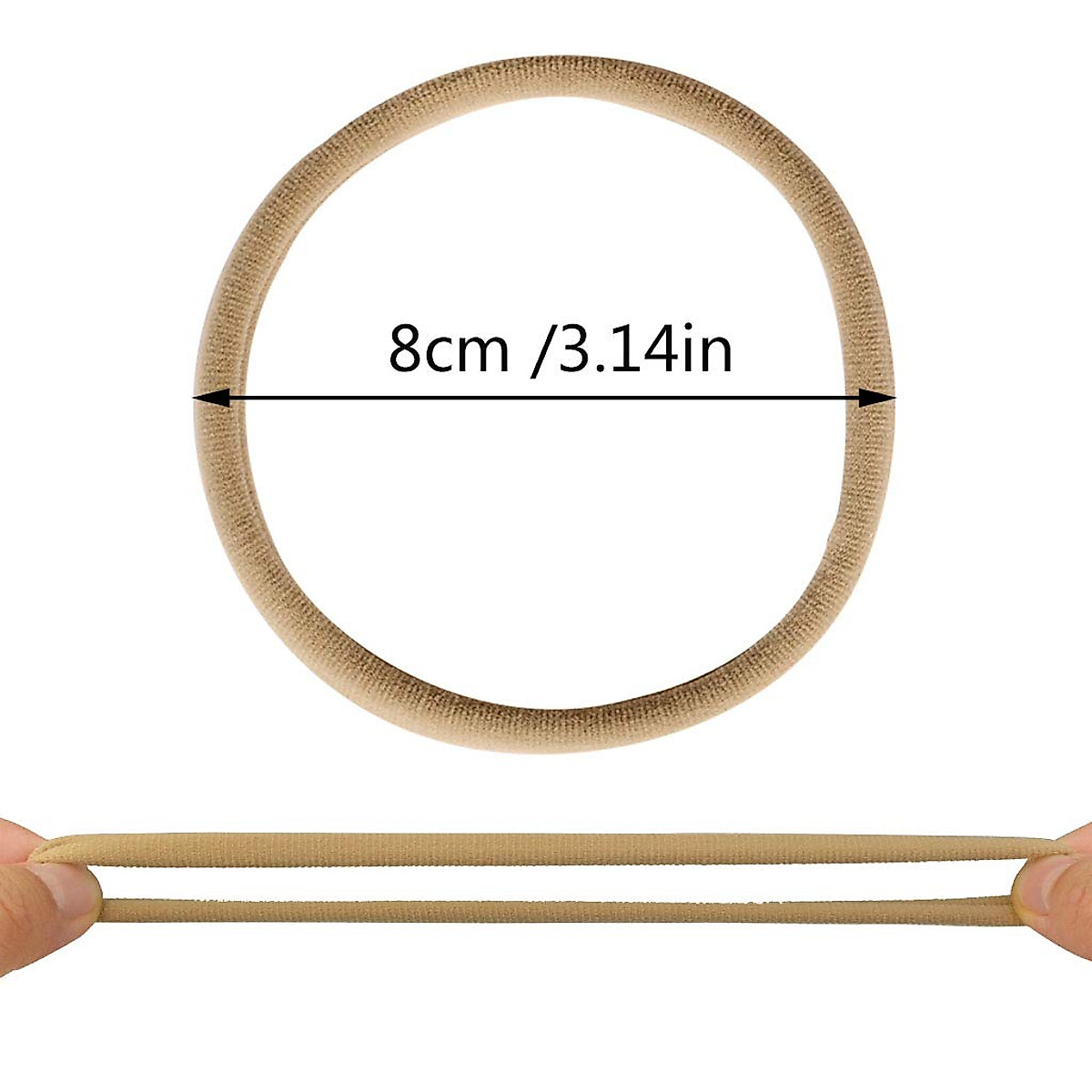 30 Pieces Nylon Headband Elastic Hair Bands for Baby Girl and Kids DIY Hair Accessories (Black +Nude)