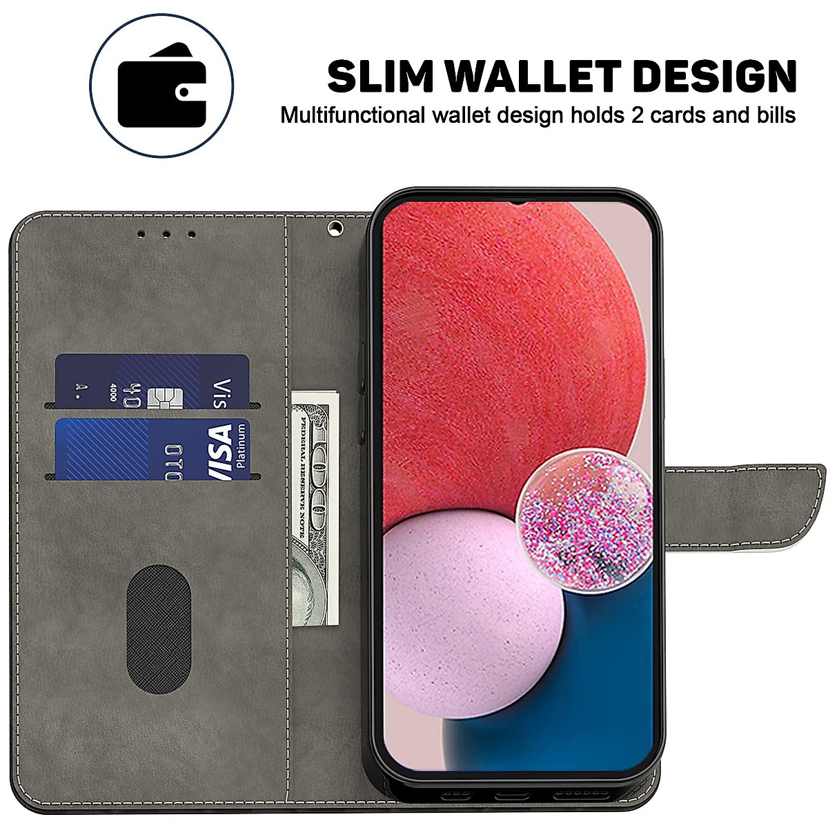 VODEFOX for iPhone 11 Case,iPhone 11 Phone Case Wallet,Cute 3D Print Flip Folio PU Leather Phone Cover with Card Holder Magnetic Closure for iPhone 11 - One Rose