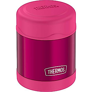 THERMOS FUNTAINER 10 Ounce Stainless Steel Vacuum Insulated Kids Food Jar, Pink