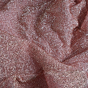 TABLECLOTHSFACTORY Rose Gold Wholesale Stretchy Spandex Tablecover Glitz Tablecloth for Cocktail Table Wedding Restaurant Tablecloth