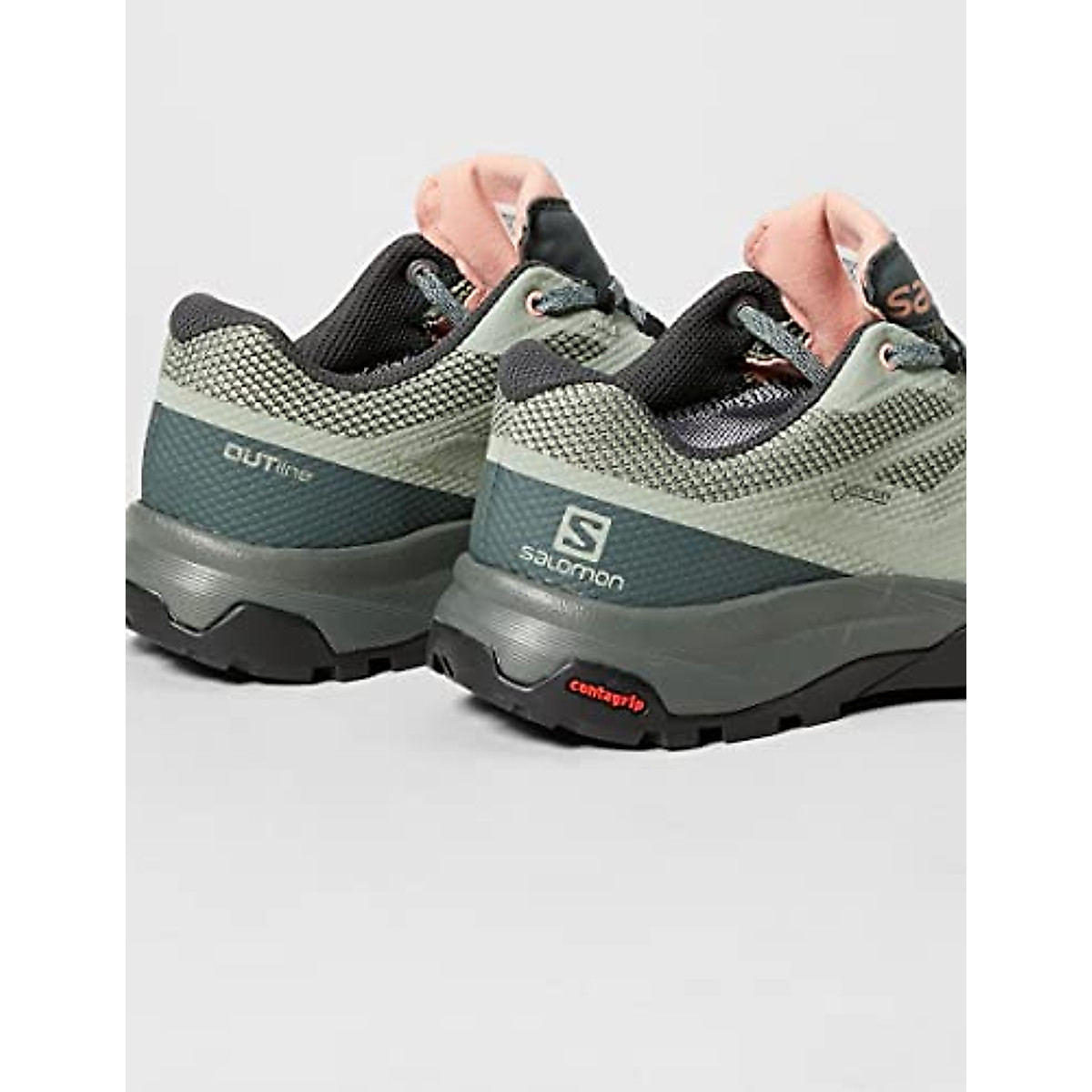 Salomon Outline Gore-TEX Hiking Shoes for Women, Shadow/Urban Chic/Coral Almond, 8