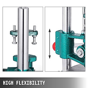 VEVOR Pizza Dough Press Machine, 7.9" Pizza Pastry Press Machine w/Dual Plates, 200mm Stainless-Steel Household Pizza Press w/ 0.2" Thick Disc, Dough Pastry Manual Press Machine w/Cast Iron Base