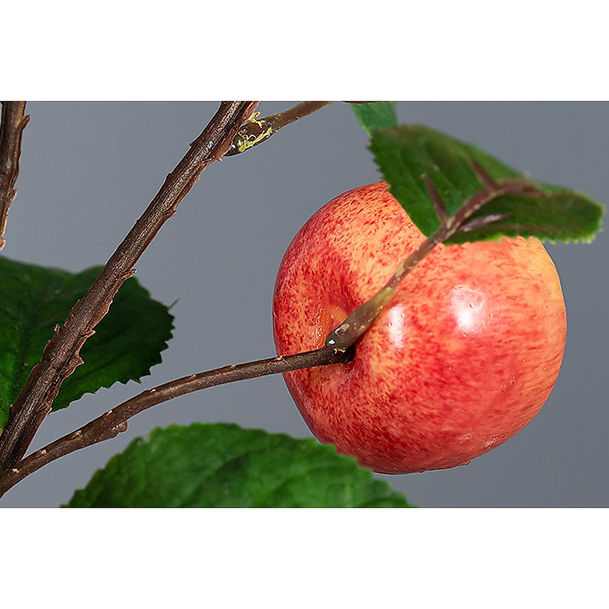 GWOKWAI 3Pcs Artificial Apple Branch, 19In Fake Apple Tree Simulation Lemon Branches with Artificial Fruit Apple for Home Wedding Party Garden Decoration Flower Arrangement Art