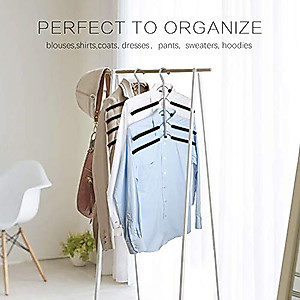 DOIOWN Blouse Tree Hangers Clothes Hangers Non Slip Space Saving Stainless Steel Shirt Hangers Sweater Hangers Coats Hangers Closet Organizer (2, Black)