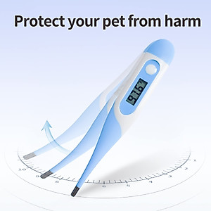 CONTEC Pet Thermometer for Accurate Fever Detection,Suitable for Cats/Dogs/Veterinarian, Waterproof Pet Thermometer,Digital Pet Thermometer with Beep