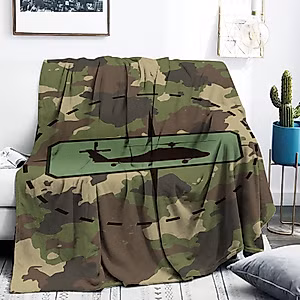 Aircraft Baby Blanket for Boys, Camouflage Army Green Blanket for Toddler Boys, Aircraft Fleece Throw Blanket for Kids Boys, Cool Aircraft Fuzzy Blanket for Sofa Bed Couch Baby (32" x 48")