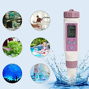 7 in 1 Bluetooth Water Quality Tester Automatically Save Data PH EC ORP Waterproof Salinity Meter for Water Fish Drinking Water, Sewage Treatment