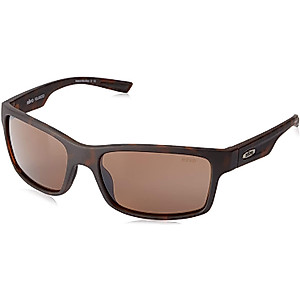 Revo Sunglasses Crawler: Polarized Performance Rectangle Sport Wrap Frame, Matte Tortoise Frame with Terra Lens