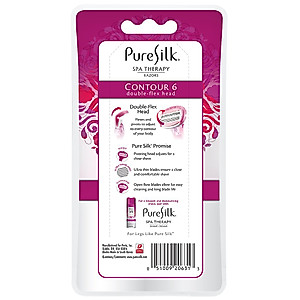 Pure Silk Contour 6 Premium Disposable Razor, 3 Count