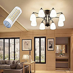 YDJoo GY8.6/G8 LED Bulb 10W Ceramic LED Light Bulbs Dimmable Corn Bulbs 80W Halogen Equivalent Warm White 3000K GY8.6/G8 Bi-pin Base AC120V for Under Cabinet Counter Ceiling Fan Light, 2 Pack