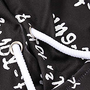 Cool Hoodies for Men, Thenlian Mens Autumn Winter 3D Math Formula Printing Long Sleeve Sweatershirt Top Blouse(Black, XL)