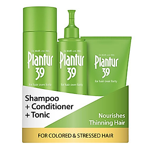 Plantur 39 Phyto-Caffeine Women's 3-Step System for Colored, Stressed Hair - Shampoo (8.45 fl), Conditioner (5.07 fl), Tonic (6.76 fl)