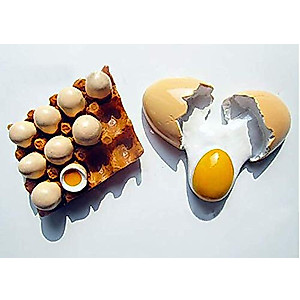 Feadem 10pcs Fridge Magnets Set, 3D Resin Magnet Refrigerator Stickers, Cute Food Shaped Magnets Home Refrigerator Stickers Creative Cute Food Shape Magnetic Bread Milk Bacon Fried Egg Pan