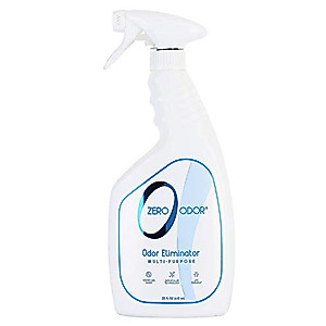 Zero Odor Multi-Purpose Odor Eliminator - Air & Surface Odor – Patented Technology Best for Bathroom, Kitchen, Fabrics, Closet- Smell Great Again, 22oz (Over 500 Sprays)