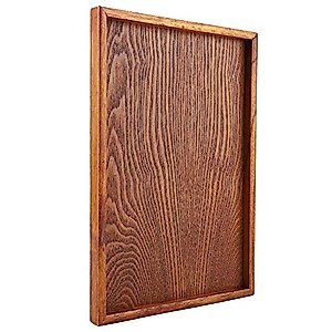 Hyuduo Wood Serving Tray, Rectangle Wooden Serving Trays Platter for Home, Hotel, Tea, Breakfast, Lunch, Dinner, Appetizers, Coffee(35 * 24cm),Vegetable Plate/Fruit Plate/Tray
