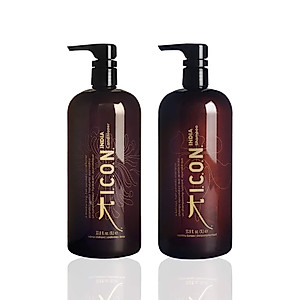 I.C.O.N. India Shampoo and Conditioner Combo, Salon-Quality Hair Care, 1 Liter Each