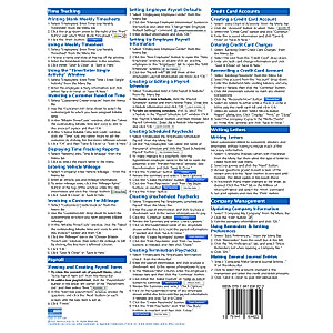 QuickBooks Desktop Pro 2022 Quick Reference Training Card - Laminated Tutorial Guide Cheat Sheet (Instructions and Tips)