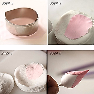 10 Pcs Austin Rose Cutter Set and 2 Pcs Rose Petals Shape Silicone Fondant Mold Veining Petal Sugar Flower Making Tool Cake Decorating Gumpaste Flowers Decor Kit