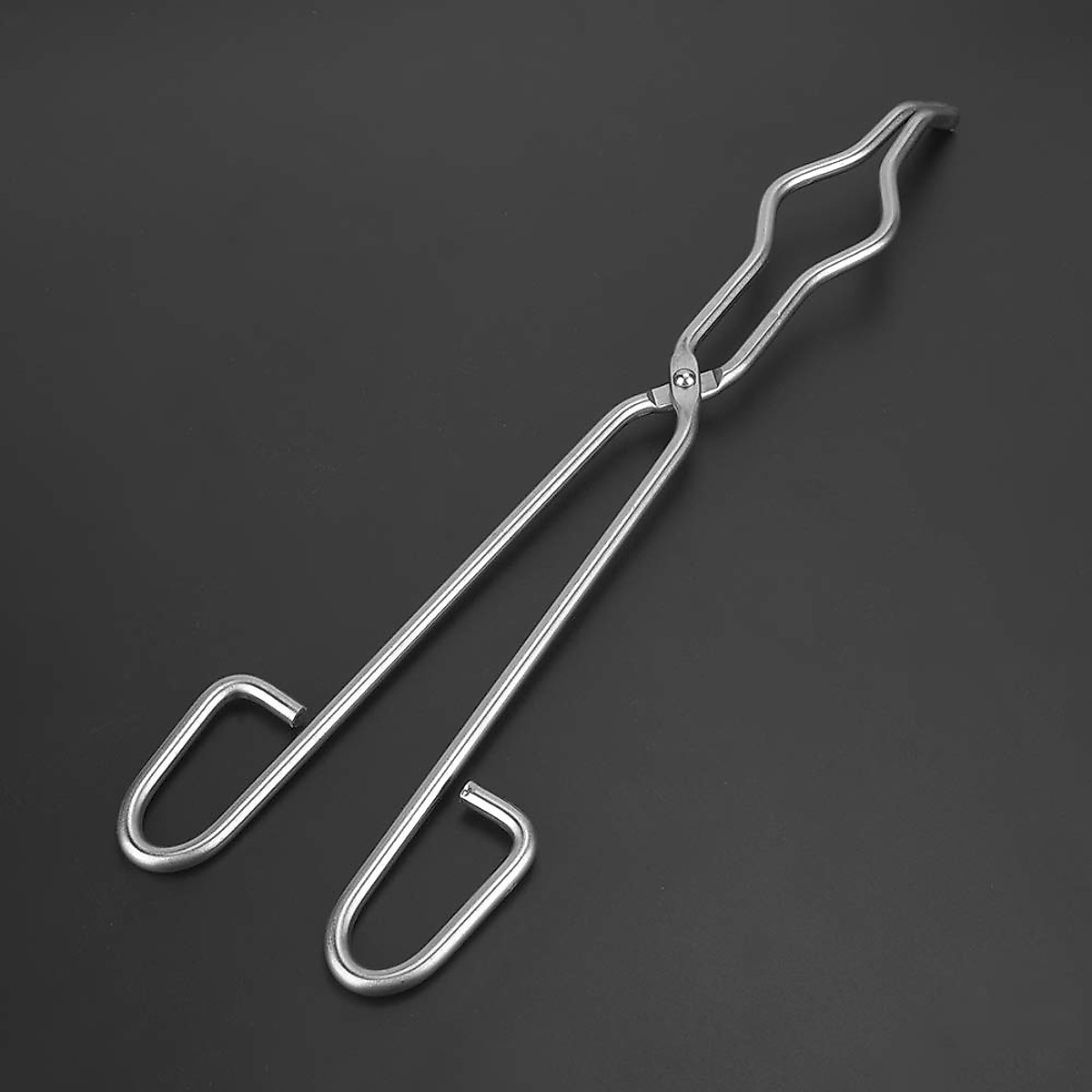 Crucible Tongs for Laboratory Stainless Steel Professional Crucible Forceps Clamp Beaker Holder Pliers(400mm)