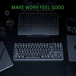 Razer BlackWidow Lite TKL Tenkeyless Mechanical Keyboard : Orange Key Switches - Tactile & Silent - White Individual Key Lighting - Compact Design - Detachable Cable - Classic Black