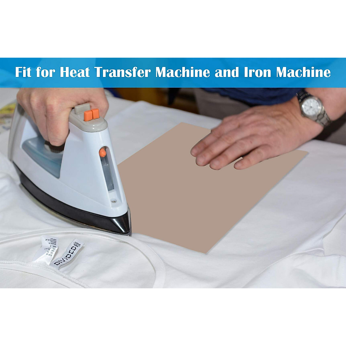 Selizo 10 Pack Teflon Sheet for Heat Press Transfer Sheet Non Stick 12''x16'' Heat Press Transfer Paper Heat Resistant Craft Mat