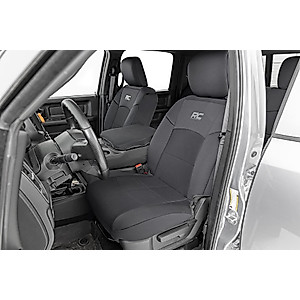 Rough Country Neoprene Front & 60/40 Rear Seat Covers for 19-22 Ram 2500-91044, Black