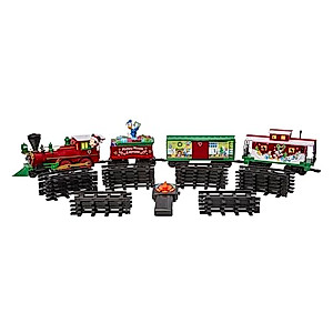 Lionel Battery-Operated Disney Mickey Mouse Express Toy Train Set with Locomotive, Train Cars, Track & Remote with Authentic Train Sounds, & Lights for Kids 4+