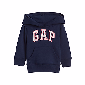 GAP baby girls Logo Pullover Hoodie Sweatshirt, Elysian Blue, 3T US