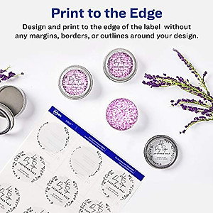 Avery Printable Round Labels with Sure Feed, 2" Diameter, Glossy Clear, 120 Customizable Labels (22825)