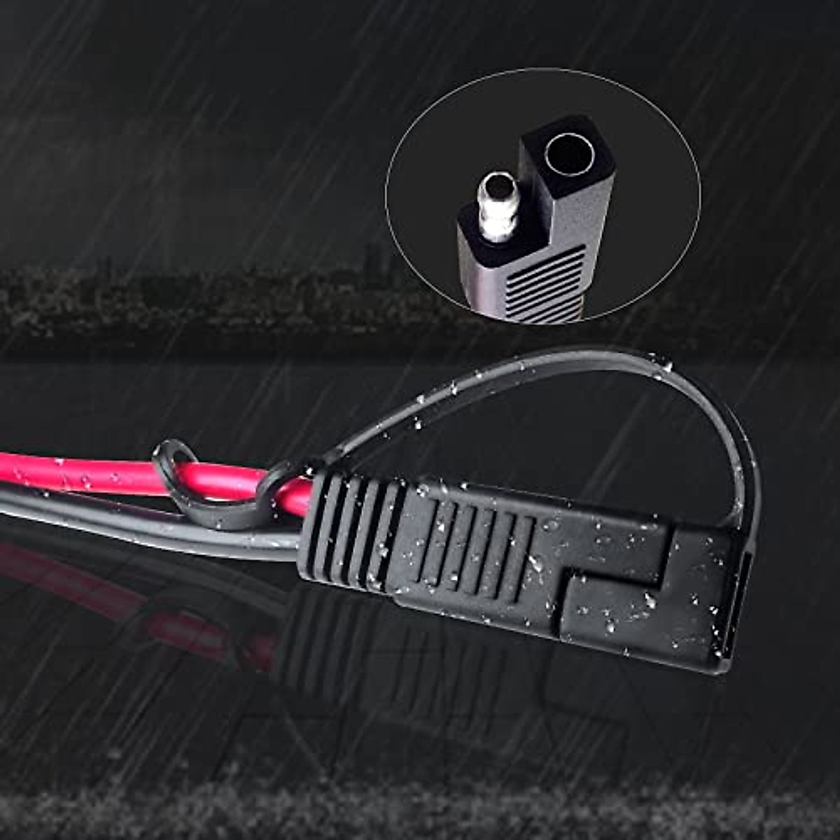 Goupchn Solar Panel Connectors to SAE Adapter Cable 10AWG Solar to SAE PV Extension Wire with 2PCS SAE to SAE Polarity Reverse Adapters for RV, Caravan, Solar Panels, Battery Charger Kit