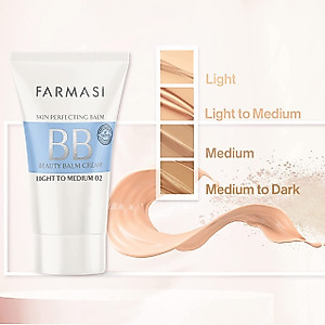 FARMASI Make Up BB Cream Beauty Balm (Light to Medium, 1.7 Fl)