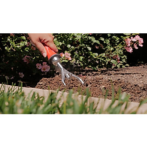 Garden Weasel Tiller – Till & Cultivate with Ease! – Features Dependable Aluminiron Construction, Non-Slip Comfort Grip, Two-Sided Prongs