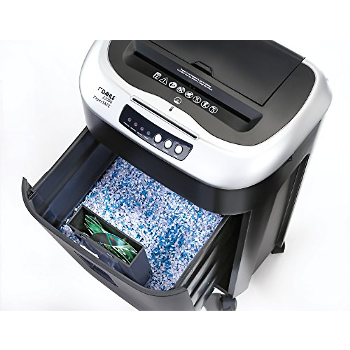 Dahle PaperSAFE 22080 Auto-Feed Paper Shredder, Oil Free, 80 Sheet Tray, Security Level P-4, Shreds CDs, Credit Cards & Paper Clips