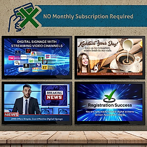 Digital Media Bridge - Premium Digital Signage Display 4K Player with Streaming Video | Media Player for Dynamic Advertising and Business Display | Central Cloud Control | No Subscription Fees